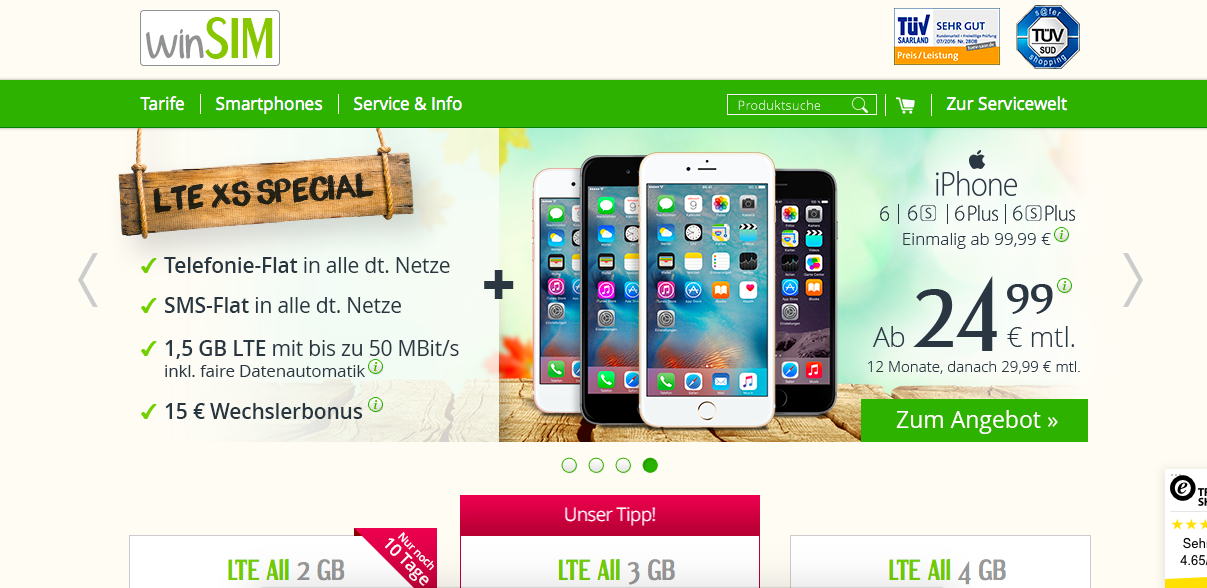 winSIM Gutscheine Oktober 2023
