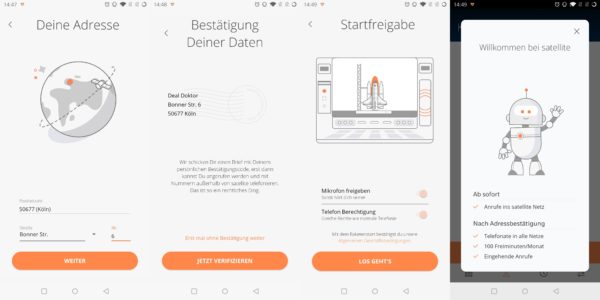 Satellite: Telefonie-App mit 100 Freiminuten + deutsche Handynummer