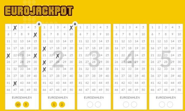 Eurojackpot Angebot: 2 Felder für 0,50€ bei Lotto24!