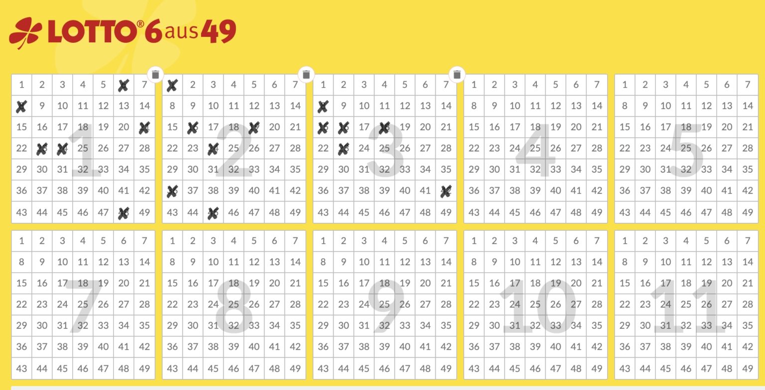 Lotto 6aus49 - 3 Felder für 0,10€ (statt 4,70€) - Lotto24-Neukunden