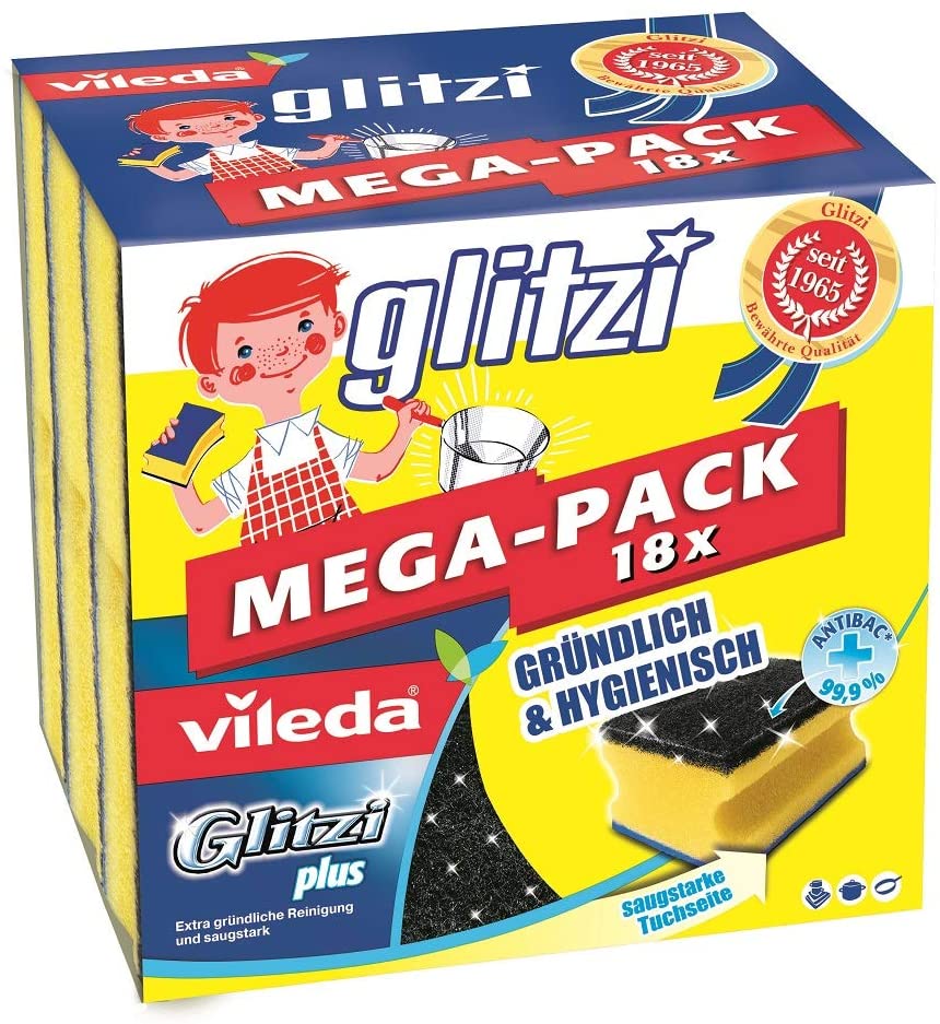 🧽 Vileda Glitzi Plus Topfreiniger 18er Pack ab 3,75€ (statt 5,70€)