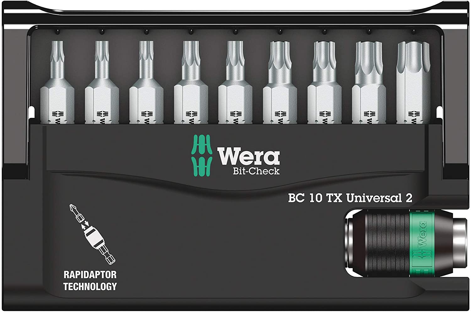 🪛 Wera Bit-Sortiment, Bit-Check 10 TX Universal 2 mit 10 Teilen für 14 ...
