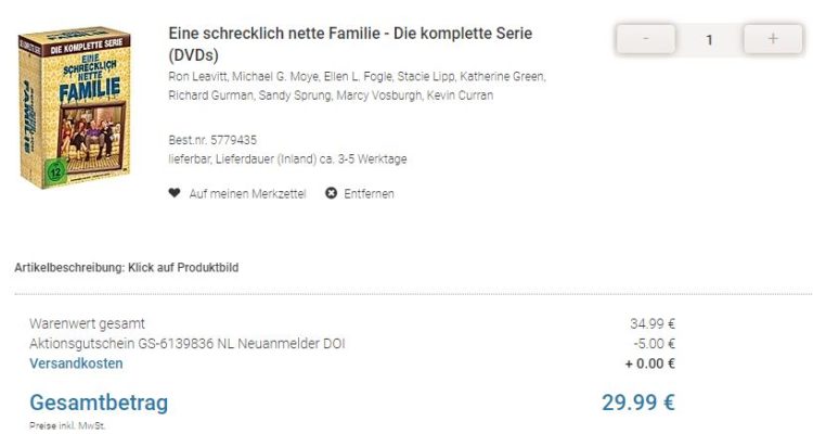 Eine schrecklich nette Familie - Staffeln 1-11 auf DVD für 29,99€ (statt 35€)