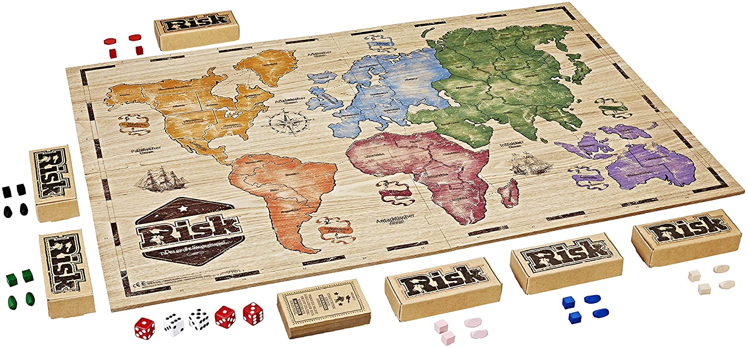 Hasbro Gaming Risiko Rustic, großes Strategiespiel in der Holz Edition ...