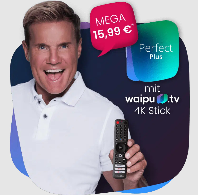waipu.tv 4K Stick inklusive! 📺 12 Monate waipu.tv Perfect Plus für 15 ...