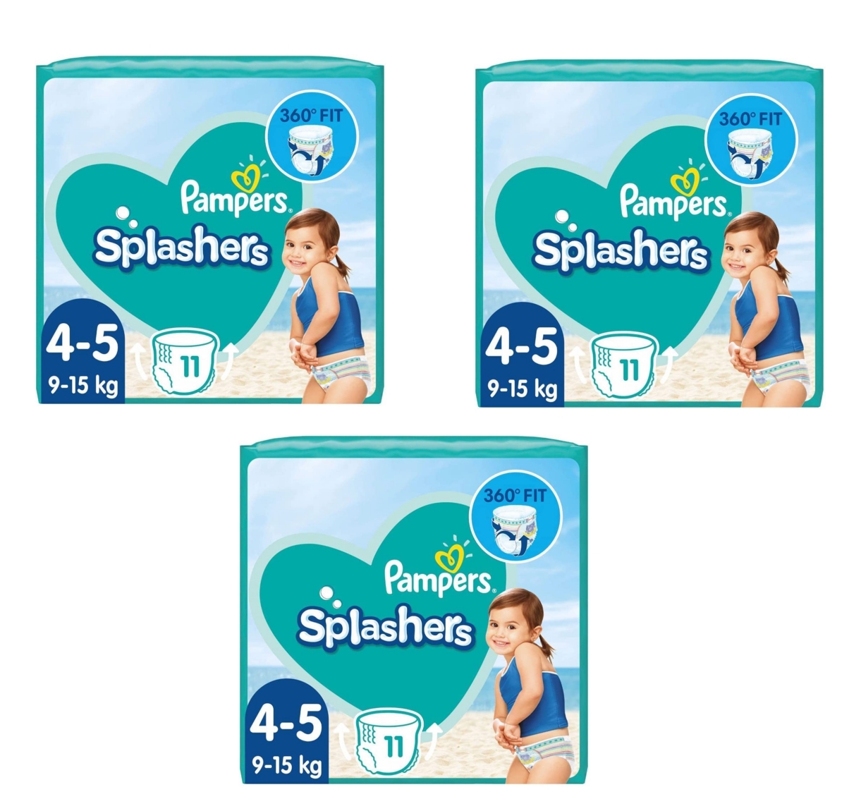 👶 3er Pack Pampers Baby Schwimmwindeln Splashers für 13,94€ zzgl ...