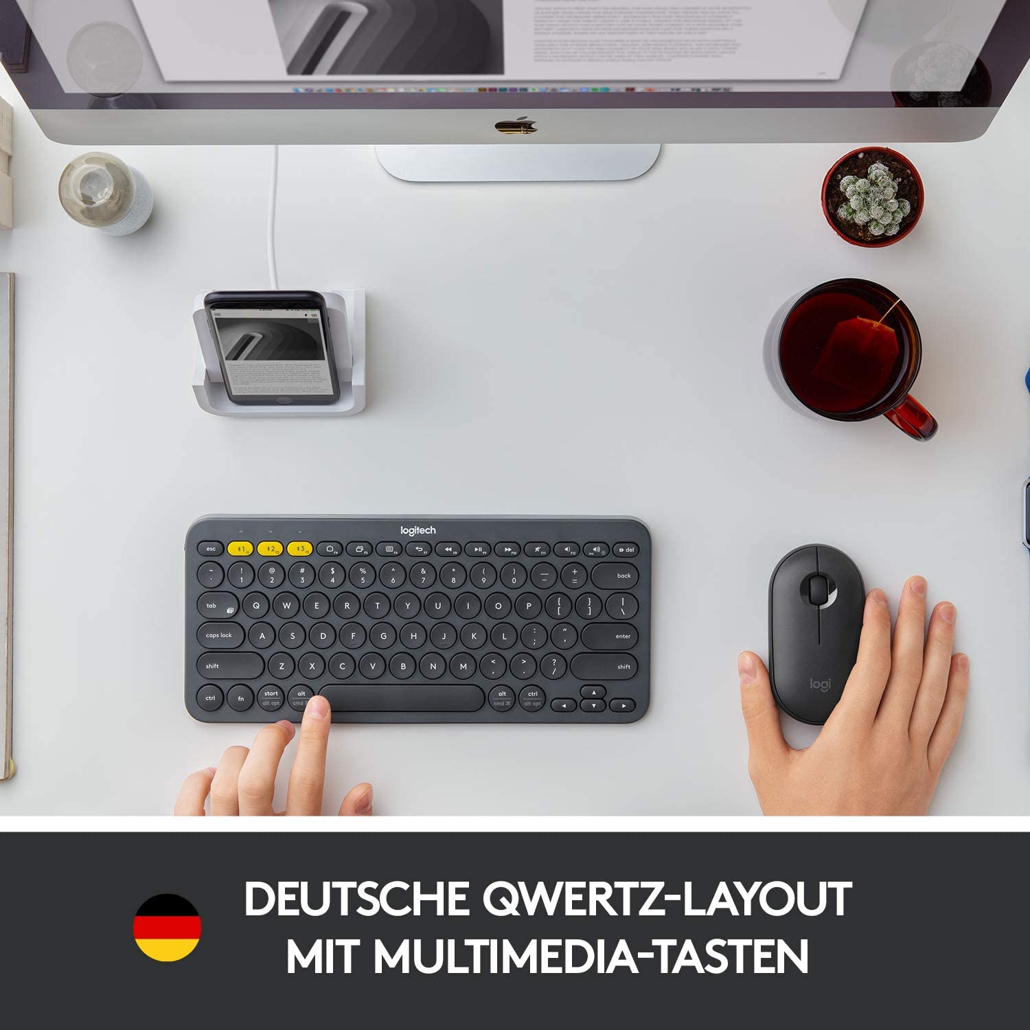 Logitech K380 kabellose Multi-Device Bluetooth-Tastatur für 21,99 ...