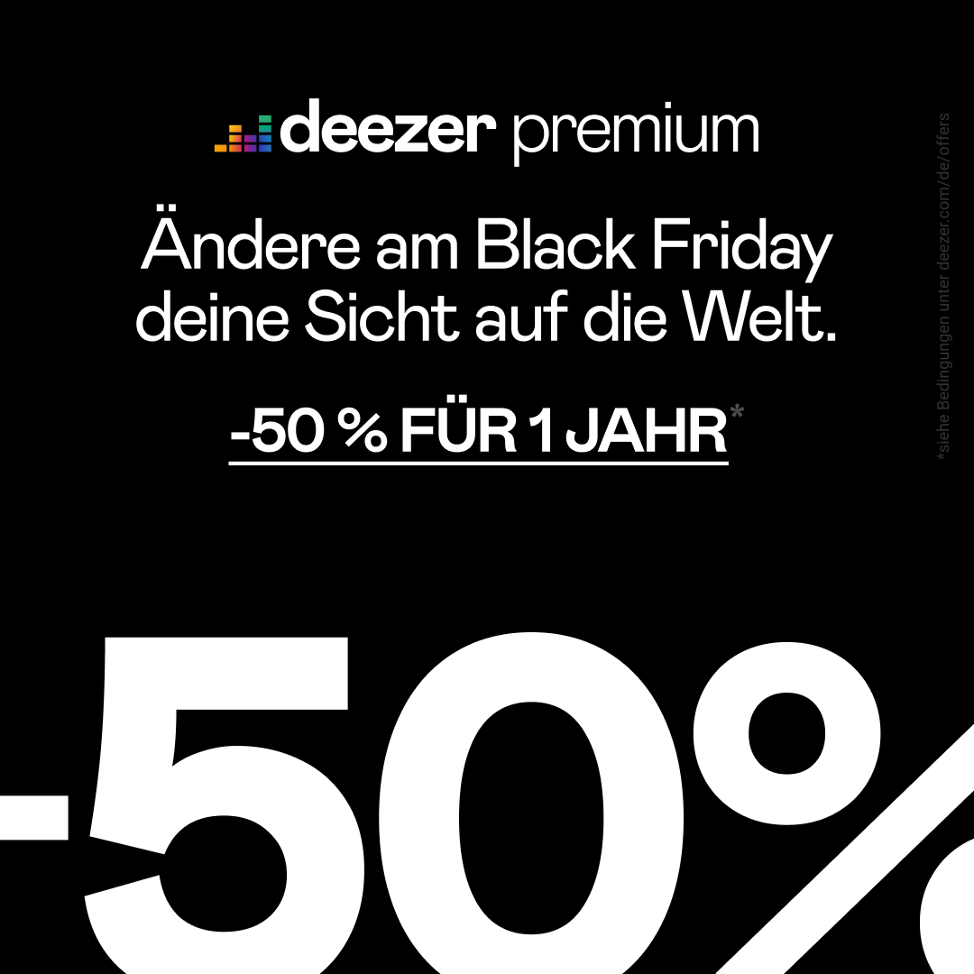 Deezer Premium: 1 Jahr zum halben Preis = 5,49€/Monat