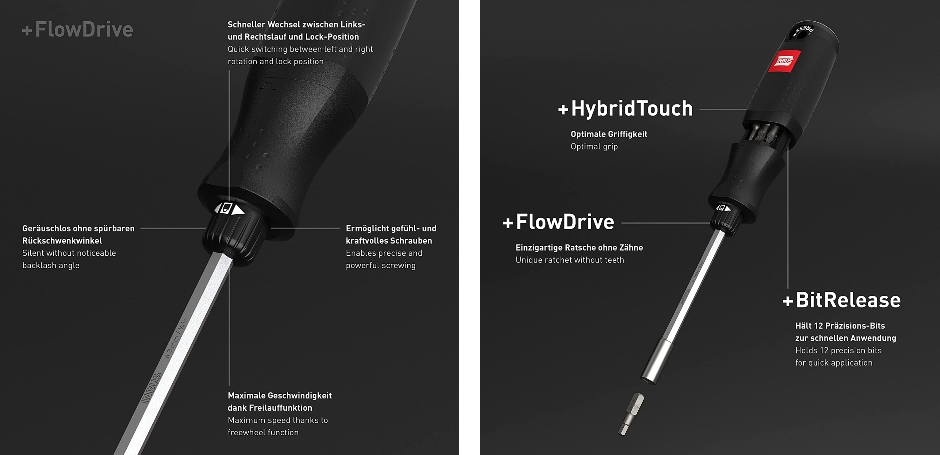 Schraubendreher mit internen Bits Inbus Flow (FlowDrive & HybridTouch ...