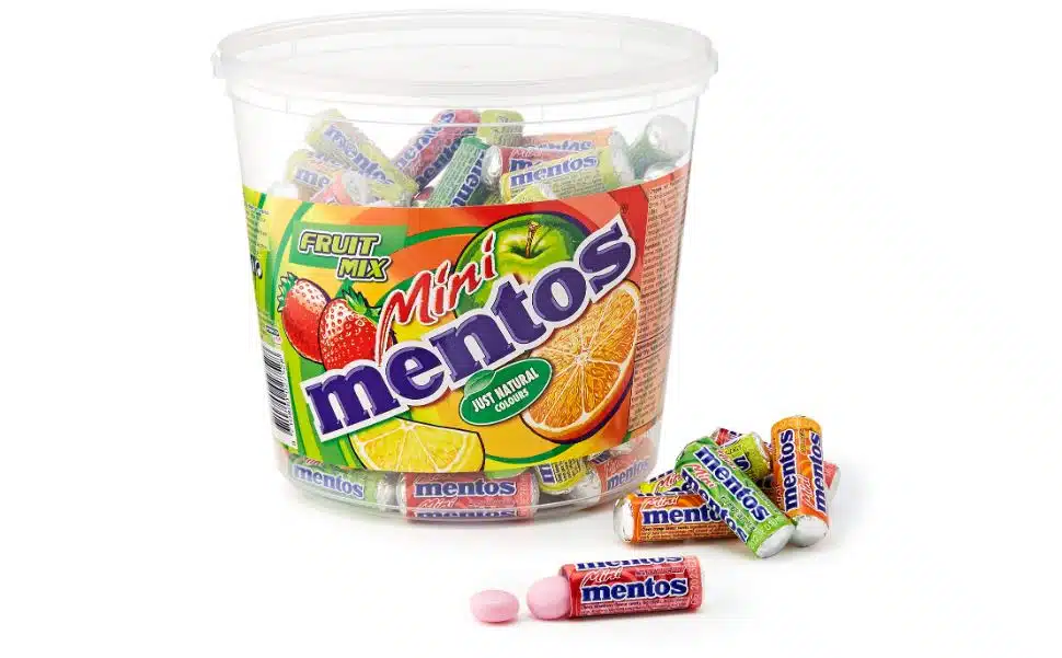 🍬 Mentos Mini Fruit oder Mint - Eimer mit 120 Mini-Rollen für nur 11,99€