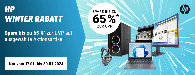 ️ HP Winter Rabatt: bis zu 65% Rabatt auf ausgewählte Artikel von HP