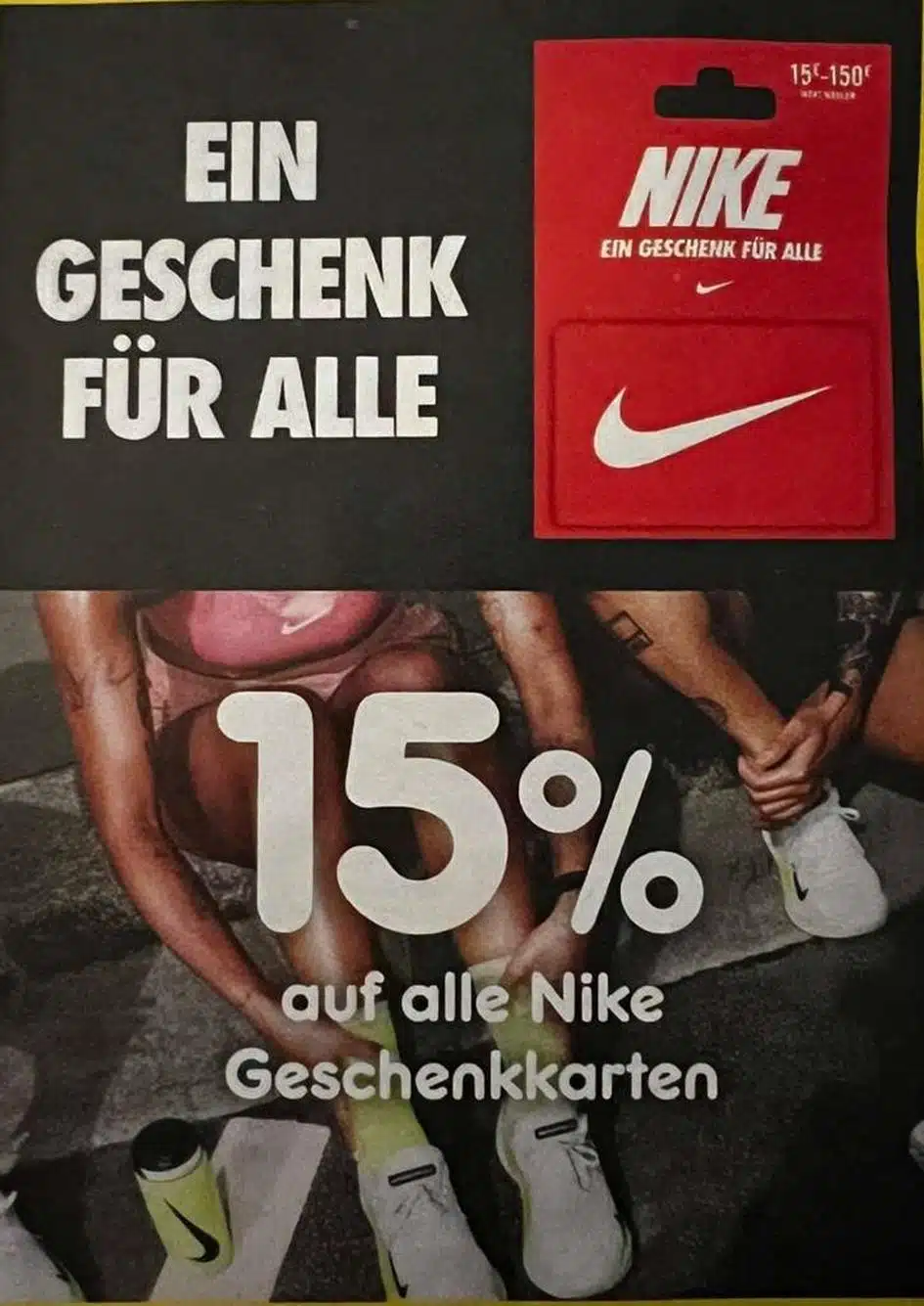 15% auf alle Nike Geschenkkarten bei Netto Marken Discount | gültig ab ...