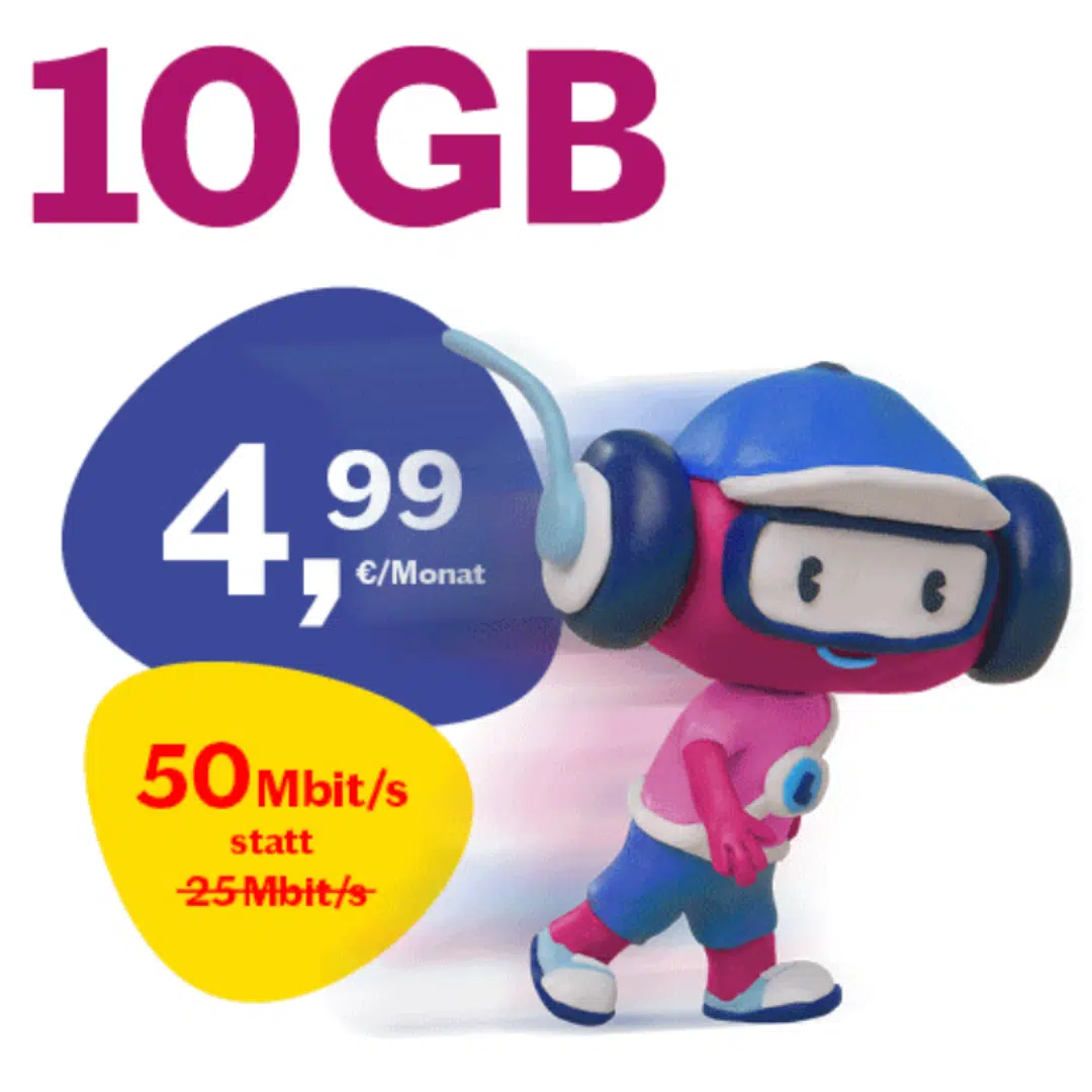 🤑 10GB LTE o2 Allnet für 4,99€ mtl. (inkl. SMS-Flat / 50 Minuten in 50 ...