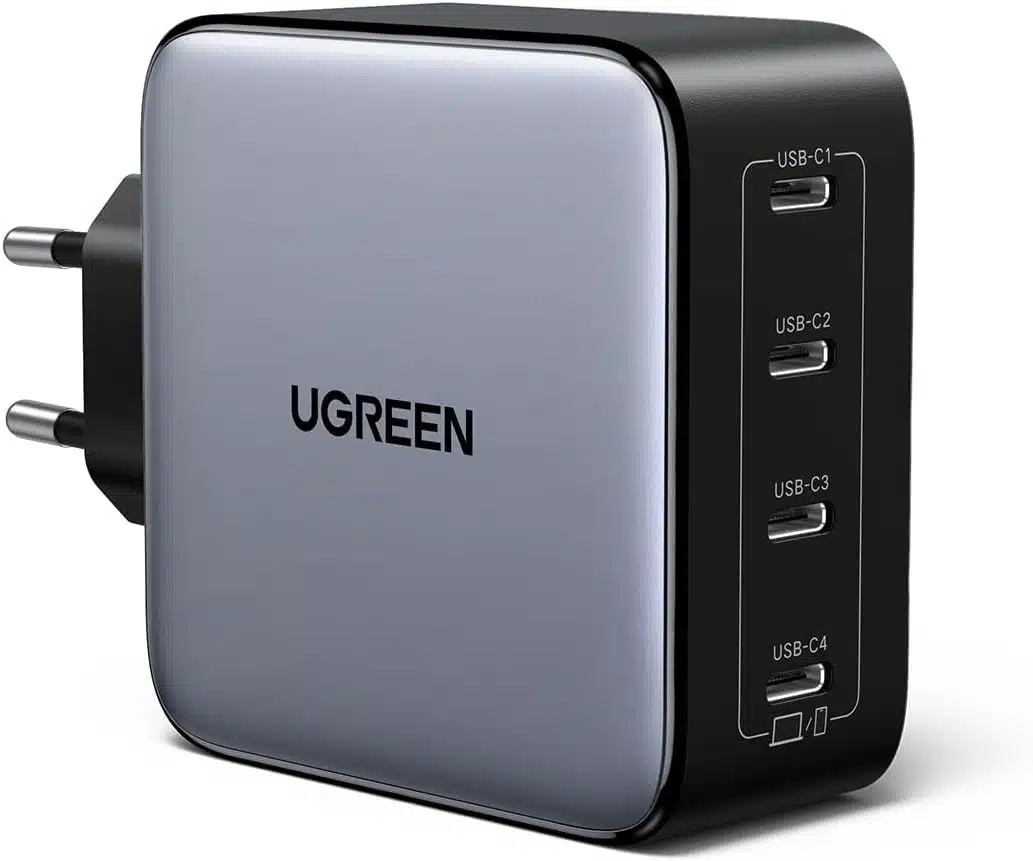 UGREEN Nexode 🔋 100W USB-C Ladegerät mit 4X USB-C Ports GaN Netzteil Mehrfach PD Charger für 31 ...
