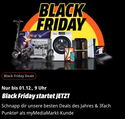 MediaMarkt Black Friday 2025 – Top-Angebote & Bestpreise