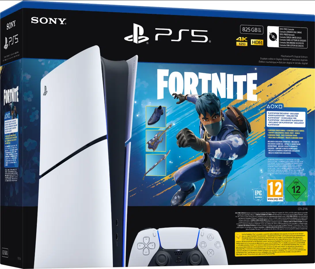 PS5 Slim Digital Edition + Fortnite Chaos Set für 349€ (Bestpreis!)