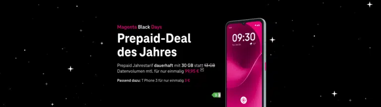 Telekom Prepaid Jahrestarif + T Phone 3 für 3€