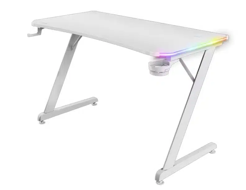 Trust GXT 709W Luminus Gaming-Schreibtisch mit RGB-Beleuchtungssystem ...