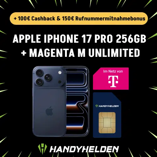 iPhone 17 Pro + Telekom Unlimited für effektiv 3,28€/Monat