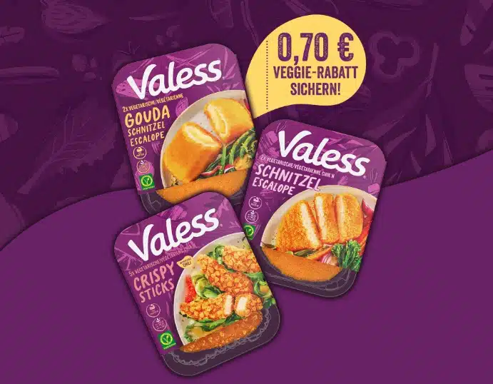 Valess Coupon: 0,70€ Sofort-Rabatt bei Edeka & Rewe sichern