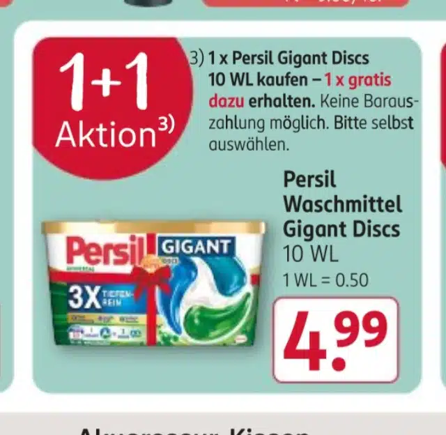 Persil GIGANT Discs 10WL 1+1 - Rossmann