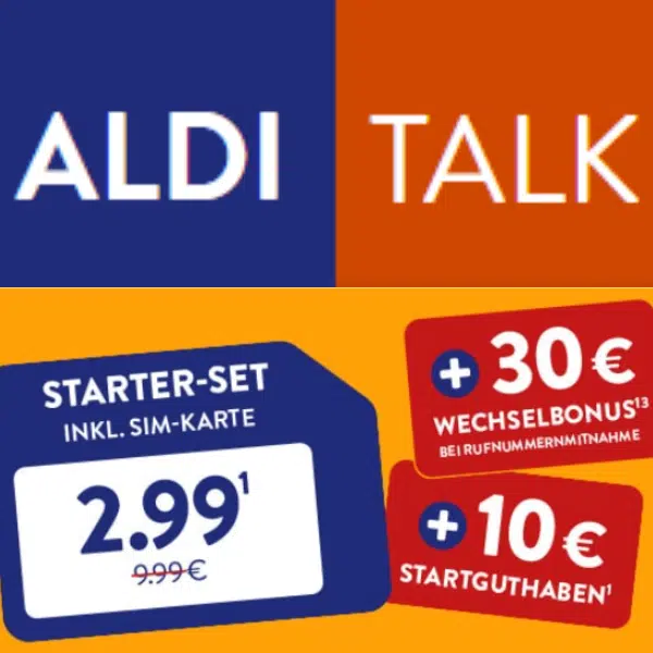 🔥 Jetzt fette 40€ Bonus bei Umstieg zu ALDI TALK sichern – Starter-Set ...