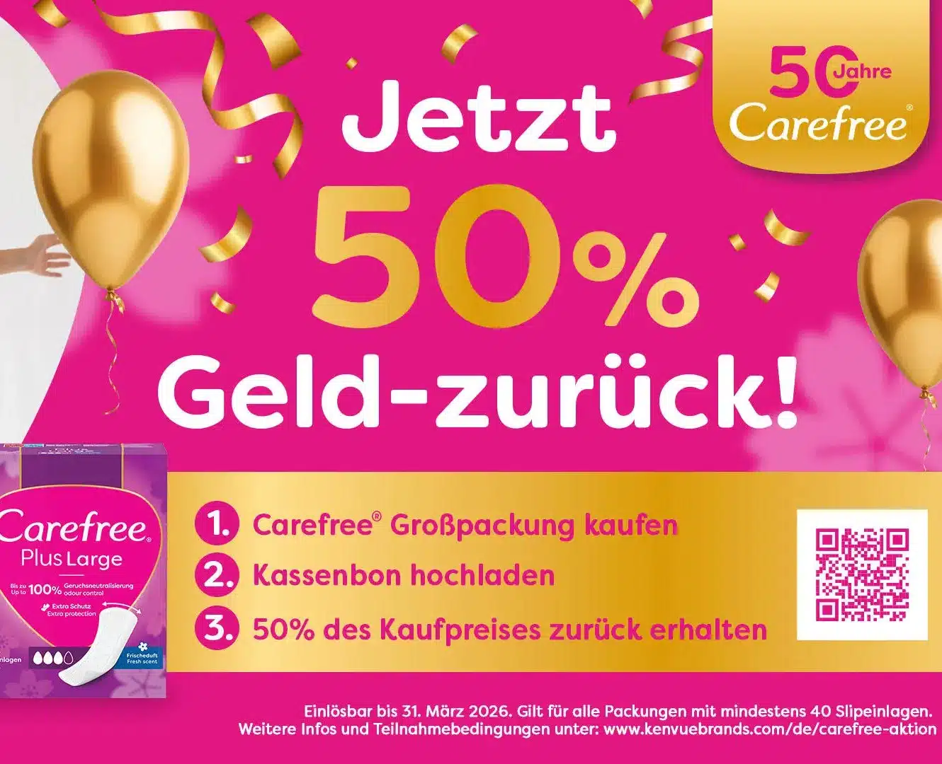 Carefree Cashback: 50% Geld zurück! 🌸