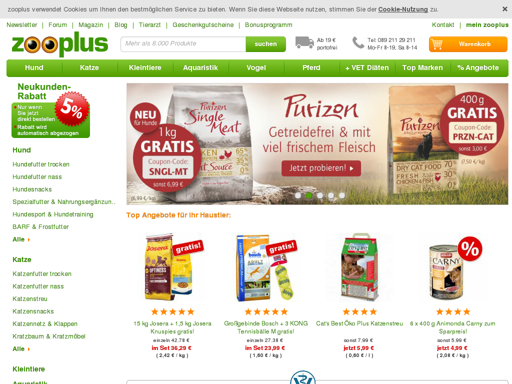 Zooplus Gutscheine September 2023