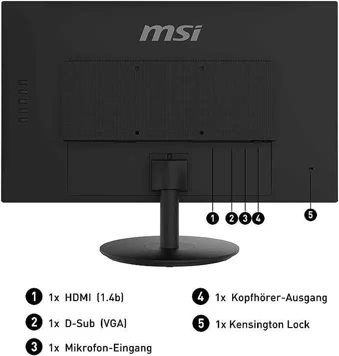 MSI PRO MP242DE 60 cm (23,8 Zoll) Office LED Monitor (Full-HD, 75Hz ...