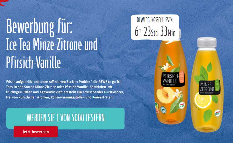 REWE Produkttester Ice Tea