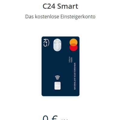 "C24 Smart Girokonto" über das eigene check24.de-Profil weiterempfehlen ...